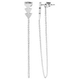 Adelia&acute;s Paar Ohrh&auml;nger ADELIA ́S "Damen Ohrstecker aus poliertem Edelstahl &Oslash; 6 mm", silber, Ohrringe, Damen, Damen, Edelstahl