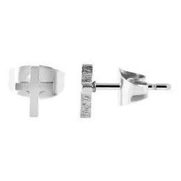 Adelia&acute;s Paar Ohrh&auml;nger ADELIA ́S "Unisex Ohrstecker aus Edelstahl mit Kreuz", silber, Ohrringe, Damen, Unisex, Edelstahl