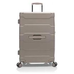 Hartschalen-Trolley Heys "ReNew, verschiedene Gr&ouml;&szlig;en und Farben", Gr. B/H/T: 43cm x 65,5cm x 27,7cm 81 l, beige (atmosphere), Kunststoff, clean, matt, Basic, Koffer, herausnehmbares Innenfutter Volumenerweiterung 5 Jahre Garantie