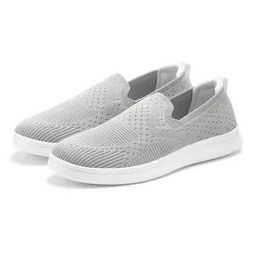 Sneaker Vivance "Slip-On-Sneaker", Damen, Gr. 40, grau, Obermaterial: 100% Textilmaterial. Decksohle: 100% Textilmaterial. Futter: 100% Textilmaterial. Laufsohle: 100% Synthetik, Strukturmuster, unifarben, Basic, Schuhe Sneaker, Textilschuh, Slipper zum Reinschl&uuml;pfen VEGAN
