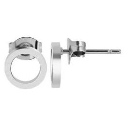 Adelia&acute;s Paar Ohrh&auml;nger ADELIA ́S "Damen Ohrstecker aus poliertem Edelstahl &Oslash; 8 mm", silber, Ohrringe, Damen, Damen, Edelstahl