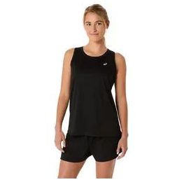 Lauftop asics "asics CORE TANK", Damen, Gr. XS, schwarz (performance schwarz), Obermaterial: 100% Polyester, Rundhals, Tops, f&uuml;r Sportmode, f&uuml;r Fr&uuml;hling und Herbst, mit flachen N&auml;hten