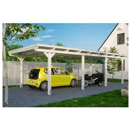 Skan Holz Einzelcarport SKANHOLZ "Emsland", wei&szlig;, B/H/T: 223cm x, Carports, versch. Farben