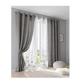 Vorhang Heine HOME Gr. 3, grau, B:135cm H:225cm, Polyester, Gardinen