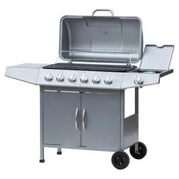 Gasgrill El Fuego "Dayton 6+1", silber (silberfarben), B:133cm H:97cm T:54cm, Grills, BxTxH: 133x54x97 cm