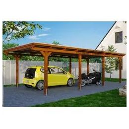 Skan Holz Einzelcarport SKANHOLZ "Emsland", braun, B/H/T: 223cm x, Carports