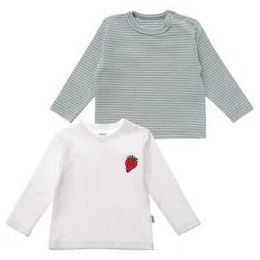 Langarmshirt Liliput "Erdbeere", M&auml;dchen, Gr. 62/68, gr&uuml;n (wei&szlig;, gr&uuml;n), 80% Baumwolle, 20% Polyester, bedruckt, normal, Rundhals, Shirts Langarmshirt, mit niedlichem Erdbeer-Print
