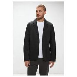 Funktionsjacke Street One MEN, Herren, Gr. 3XL, schwarz, Web, 79% Baumwolle, 19% Polyester, 2% Elasthan, Strukturmuster, comfort fit normal, V-Ausschnitt, B&uuml;ndchen, Jacken Funktionsjacke, mit Reverskragen