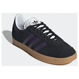 Sneaker Adidas ORIGINALS "GAZELLE", Damen, Gr. 40, schwarz (aurplu, cschwarz, ftwwht), Leder, Synthetik, Schuhe Sneaker
