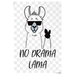 Poster Reinders "No Drama Lama", wei&szlig; (farbe bild(er): wei&szlig;), B:61cm H:91,5cm, Papier, Bilder, Poster