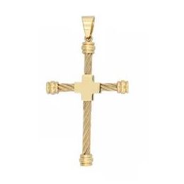 Adelia&acute;s Kettenanh&auml;nger ADELIA ́S "zeitloser Kreuz Anh&auml;nger aus Edelstahl", gold, Schmuckanh&auml;nger, Damen, Edelstahl, Kettenanh&auml;nger