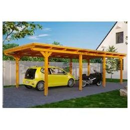 Skan Holz Einzelcarport SKANHOLZ "Emsland", braun (hellbraun), B/H/T: 223cm x, Carports