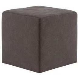 Hocker COTTA "Cuby", braun (mud), B:40cm H:40cm T:40cm, 100% Polyester, Hocker, Hocker, Sitzw&uuml;rfel, Cube, Sitzhocker