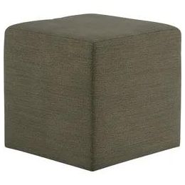 Hocker COTTA "Cuby", gr&uuml;n (hunter), B:40cm H:40cm T:40cm, 100% Polyester, Hocker, Hocker, Sitzw&uuml;rfel, Cube, Sitzhocker