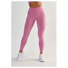 Trainingstights BESHAPED "Opschieten", Damen, Gr. XS, US-Gr&ouml;&szlig;en, pink, 90% Nylon, 10% Elasthan, unifarben, lang, Hosen, mit hoher Elastizit&auml;t
