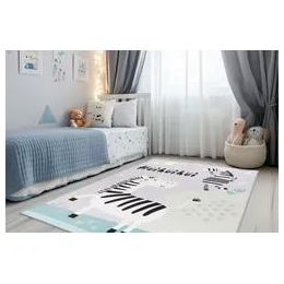 Kinderteppich Obsession "Magic Kids ML 103", grau, B:160cm H:8mm L:230cm, Polyester, Teppiche, Kinderteppich, niedliches Zebra Motiv, waschbar, Kinderzimmer