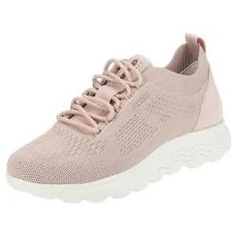 Sneaker Geox "Geox Sneaker Veloursleder/Textil", Damen, Gr. 36, rosa (rose), Textil, Veloursleder, Schuhe Sneaker