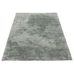 Hochflor-Teppich CarpetFine "Silky, auch als L&auml;ufer erh&auml;ltlich", gr&uuml;n, B:60cm H:20mm L:90cm, Mikropolyester, Teppiche, Shaggy, Langflor, uni, besonders weich, Handarbeit