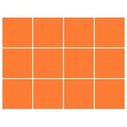 Fliesenaufkleber queence "Unifarben", orange, B:15cm H:15cm T:0,1cm, Fliesenaufkleber, Stickerfliesen, selbstklebend, Sticker, 12er Set