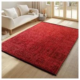 Teppich Ayyildiz TEPPICHE "SPACE 1900", rot, B:120cm H:7mm L:170cm, Chenille, Teppiche, Teppich, L&auml;ufer, Kurzflor, Boho, Vintage, Wohnzimmer