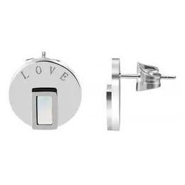 Adelia&acute;s Paar Ohrh&auml;nger ADELIA ́S "Damen Ohrstecker aus poliertem Edelstahl &Oslash; 14 mm", silber, Ohrringe, Damen, Damen, Edelstahl