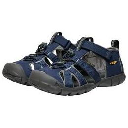 Sandale Keen "SEACAMP II CNX", Jungen, Gr. 37, naval academy, drizzle, Synthetik, Schuhe Sandale