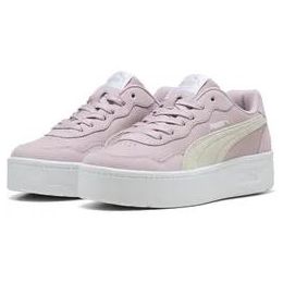 Sneaker Puma "Court Lally Skye Suede Sneakers Damen", Damen, Gr. 38, wei&szlig; (rose mauve wei&szlig; pink), Obermaterial: Textil, Synthetik, Kuhleder, Leder. Futter: Textil. Innensohle: Textil. Laufsohle: Gummi, Schuhe Sneaker