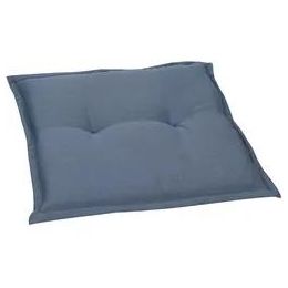Hockerauflage GO-DE, blau, B:50cm H:7cm T:50cm, Polyester, Polyurethan, Polsterauflagen, Ma&szlig;e ca.: 50 cm x 50 cm x 7 cm