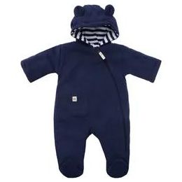 Overall Liliput "marine", M&auml;dchen, Gr. 74/80, EURO-Gr&ouml;&szlig;en, blau (dunkelblau), 80% Baumwolle, 20% Polyester, Rundhals, Overalls Overall, mit niedlicher Kapuze