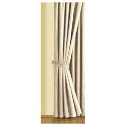 Raffhalter WIRTH "Jasmin", beige (natur), B:60cm H:6cm, Viskosemischung, Raffhalter