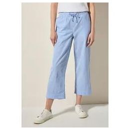 Marlene-Hose Street One, Damen, Gr. XL, L&auml;nge 26, blau (aster blau), Web, 65% Baumwolle, 35% Modal, Nadelstreifen, loose fit normal, Hosen, im Loose Fit