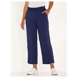 Culotte Classic Basics, Damen, Gr. 46, Normalgr&ouml;&szlig;en, blau (marine), 100% Viskose, unifarben, 7/8-L&auml;nge, Hosen Culotte