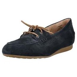 Bootsschuh Paul Green "Paul Green Halbschuhe Veloursleder", Damen, Gr. 37,5, blau (dunkelblau), Veloursleder, Schuhe Bootsschuh