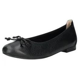 Ballerina Caprice "Caprice Ballerinas Leder", Damen, Gr. 39, schwarz, Leder, Schuhe Ballerina