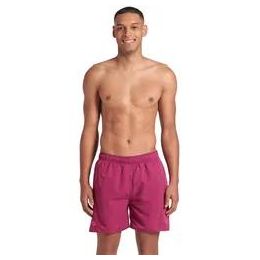 Badeshorts arena "FUNDAMENTALS arena LOGO BOXER R", Herren, Gr. S, N-Gr, lila (schwarz lila, calypso coral), Obermaterial: 100% Polyester, Badehosen Badeshorts