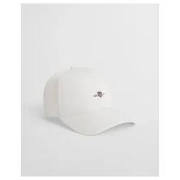 Baseball Cap Gant "HIGH SHIELD COTTON TWILL CAP", Herren, beige (eggshell), Twill, Baumwolle, Caps, mit einer hohen Krone