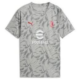 Trainingsshirt Puma "AC Milan Aufw&auml;rmtrikot Jugendliche", M&auml;dchen, Gr. 176, wei&szlig; (smokey gray wei&szlig;), Obermaterial: 100% Polyester, bedruckt, regular fit, Rundhals, Shirts