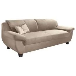 3-Sitzer Home Affaire "Yesterday Couch, B/T: 207/91 cm, belastbar bis 140kg/ Sitz", beige (natur), Sofas, B/H/T: 207cm x 80cm x 91cm, Microfaser, Primabelle-Microfaser (100% Polyester);Antikleder-Optik Melrose (100% Polyester);Struktur (100% Polyester), Antiklederoptik, Microfaser, natur, B:207cm H:80cm T:91cm