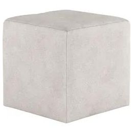 Hocker COTTA "Cuby", wei&szlig; (snow), B:40cm H:40cm T:40cm, 100% Polyester, Hocker, Hocker, Sitzw&uuml;rfel, Cube, Sitzhocker