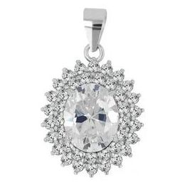 Adelia&acute;s Kettenanh&auml;nger ADELIA ́S "stylischer Schmuck Anh&auml;nger aus 925 Sterling Silber", blau, Schmuckanh&auml;nger, Damen, Silber 925 (Sterlingsilber), Kettenanh&auml;nger