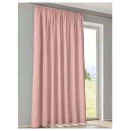 Gardine Heine HOME Gr. 3, rosa (rose), B:140cm H:225cm, Polyester, Gardinen, Gardine