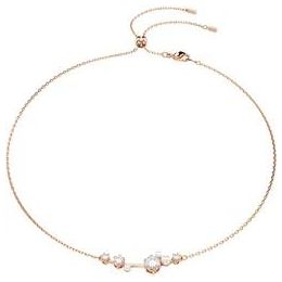 Collier Swarovski "Schmuck Geschenk Constella Halskette", wei&szlig; (ros&eacute;goldfarben, kristallwei&szlig;, wei&szlig;), Halsketten, Damen, Metall Perlen, L: 48, Metall, Perlen, Collier, mit Swarovski Zirkonia (synth.) - mit Swarovski Perle