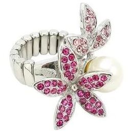 Fingerring "Bl&uuml;tenzauber", pink, Collezione Alessandro, Fingerringe, Damen, Messing, Fingerring