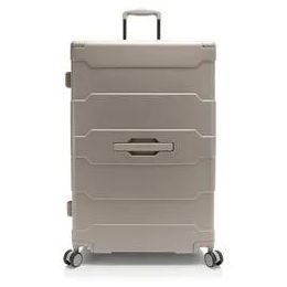 Hartschalen-Trolley Heys "ReNew, verschiedene Gr&ouml;&szlig;en und Farben", Gr. B/H/T: 49,8cm x 76,6cm x 30,4cm 125 l, beige (atmosphere), Kunststoff, clean, matt, Basic, Koffer, herausnehmbares Innenfutter Volumenerweiterung 5 Jahre Garantie