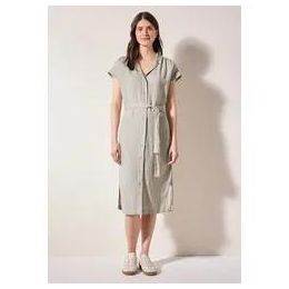 Sommerkleid Cecil, Damen, Gr. XL (44), US-Gr&ouml;&szlig;en, beige (pumice beige), Stoff, 55% Leinen, 45% Viskose, unifarben, gerade knielang, V-Ausschnitt, B&uuml;ndchen, Kleider Sommerkleid, mit seitlichen Einschubtaschen
