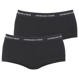 Panty Copenhagen Studios "mit softem Logobund", Damen, Gr. XS (34), schwarz, Feinripp, Obermaterial: 96% Baumwolle, 4% Elasthan (LYCRA), unifarben mit Farbeinsatz, k&ouml;rpernah, Unterhosen Panty, aus gerippter Bio-Baumwollqualit&auml;t