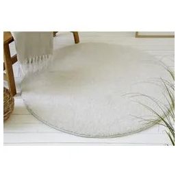 Hochflor-Teppich OTTO HOME "Yvaine, auch als L&auml;ufer erh&auml;ltlich", beige, H:25mm &Oslash;:120cm, Polyester, Teppiche, Langflor, Shaggy, dichter weicher Hochflor, meliert, Wohnzimmer