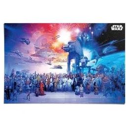 Poster Reinders "Star Wars - universe", blau (farbe bild(er): blau), B:91,5cm H:61cm T:0,1cm, Papier, Bilder, Poster