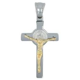 Adelia&acute;s Kettenanh&auml;nger ADELIA ́S "stilvoller Kreuz Anh&auml;nger aus Edelstahl", gold, Schmuckanh&auml;nger, Damen, Edelstahl, Kettenanh&auml;nger