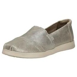 Toms Shoes Slipper TOMS "TOMS Slipper Leder", Damen, Gr. 40, silber, Leder, Schuhe Slipper